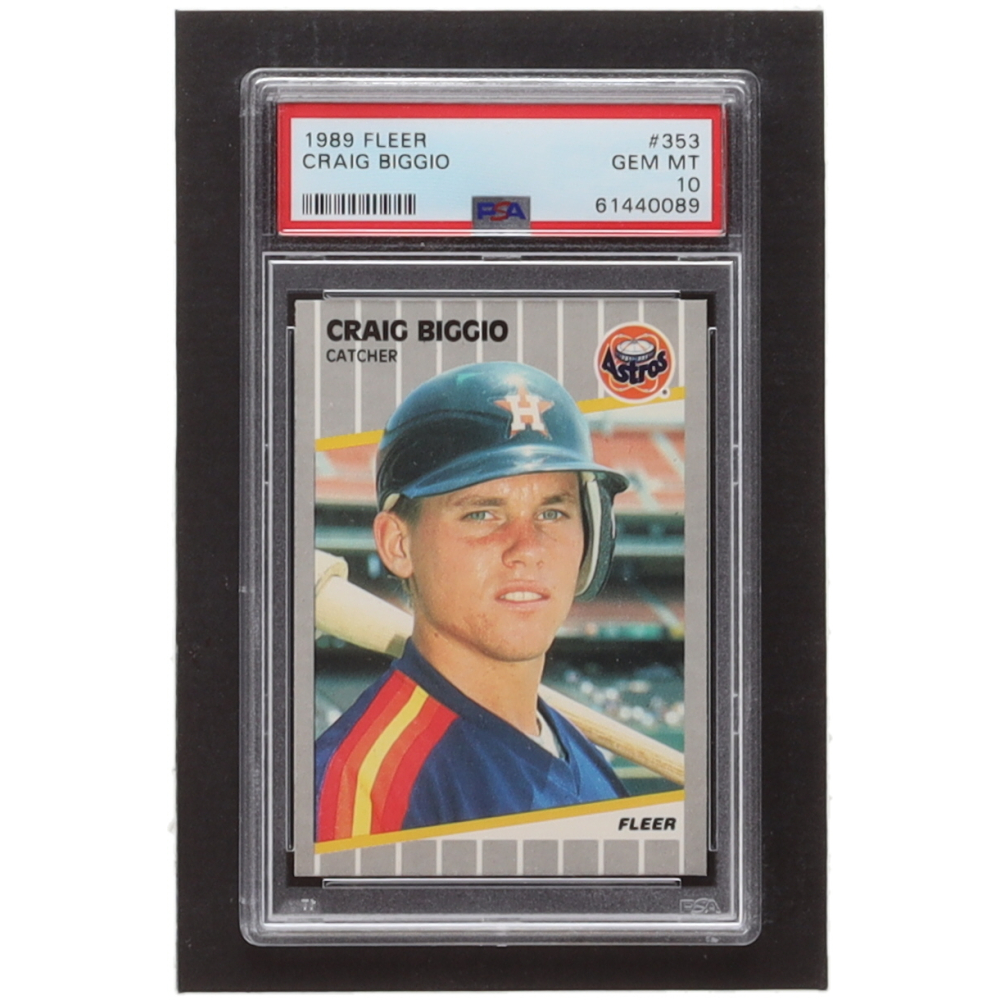 Craig Biggio 1989 Fleer #353 RC (PSA 10) | Pristine Auction Craig Biggio 1989 Fleer #353 RC (PSA 10) | Pristine Auction