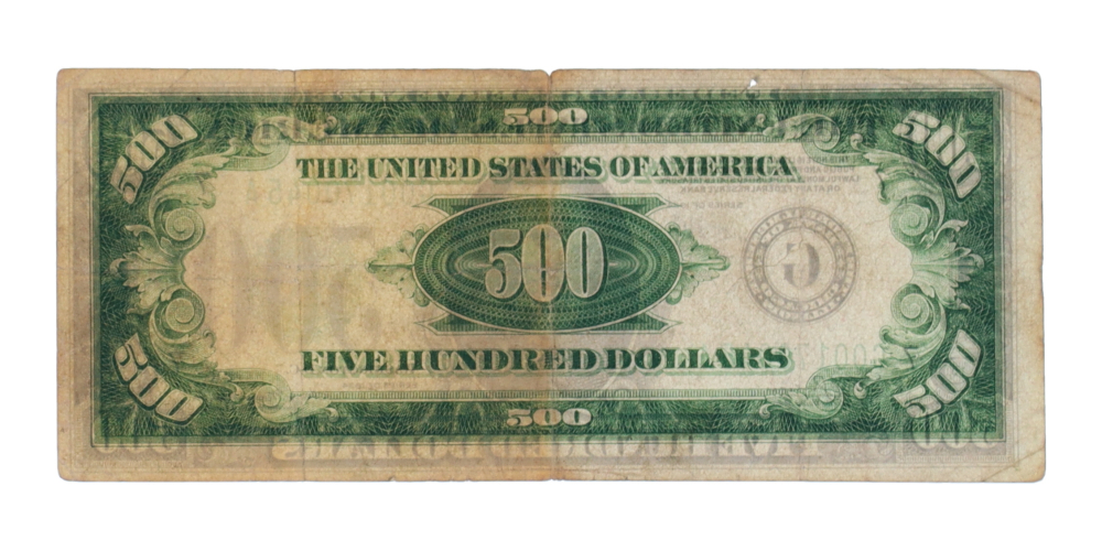 1934 $500 Five Hundred Dollar U.S. Federal Reserve Note | Pristine Auction