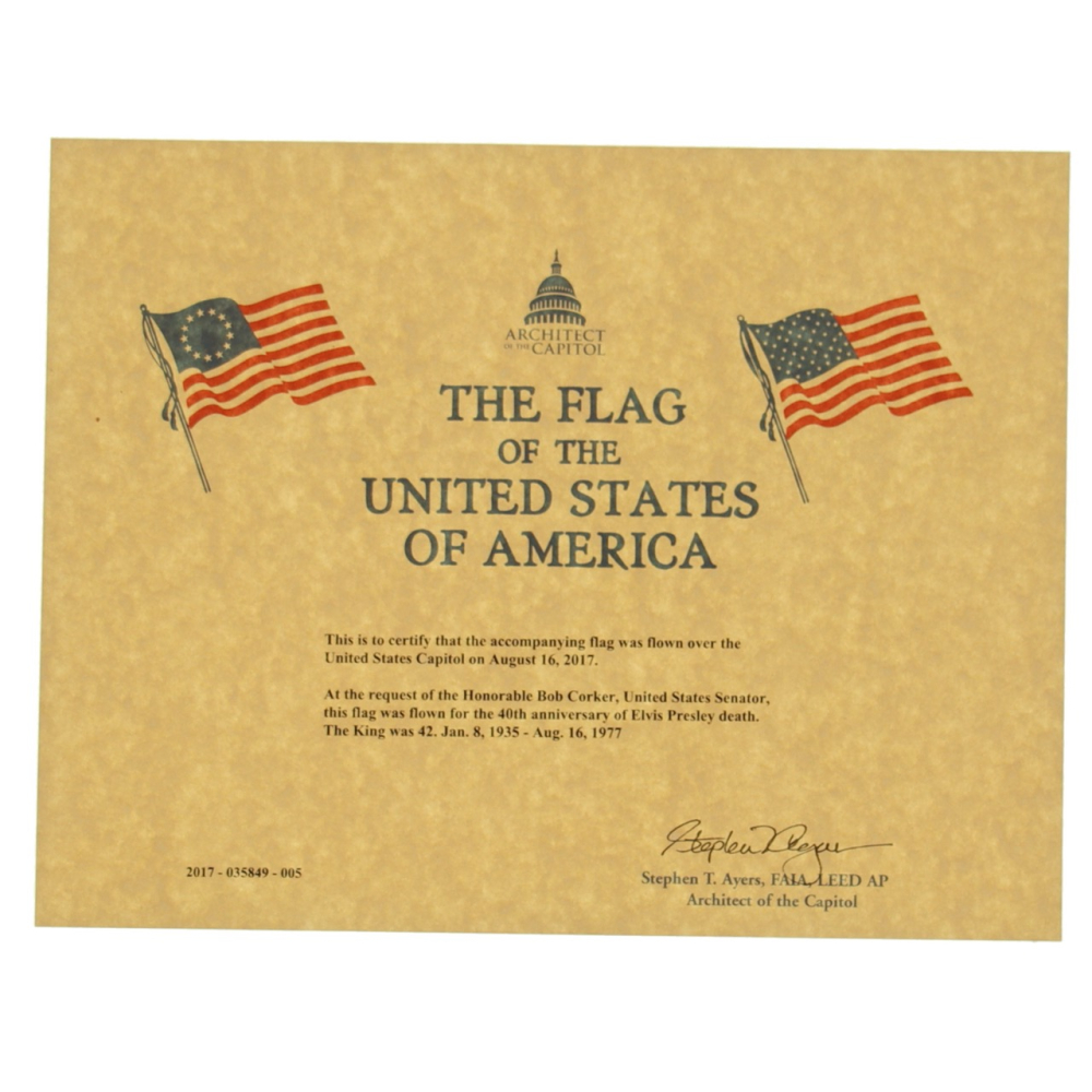 American Flag Flown Over the Capitol August 16, 2017 (Architect of the ...