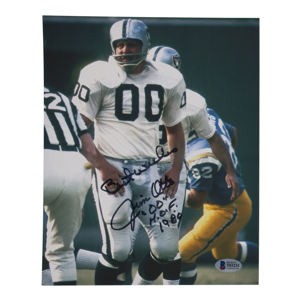 Jim Otto Signed Raiders 8x10 Photo Inscribed "Best Wishes" & "H.O.F ...