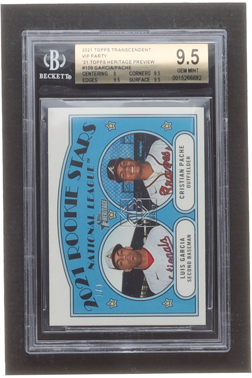 Luis Garcia / Cristian Pache 2021 Topps Transcendent VIP Party '21 ...