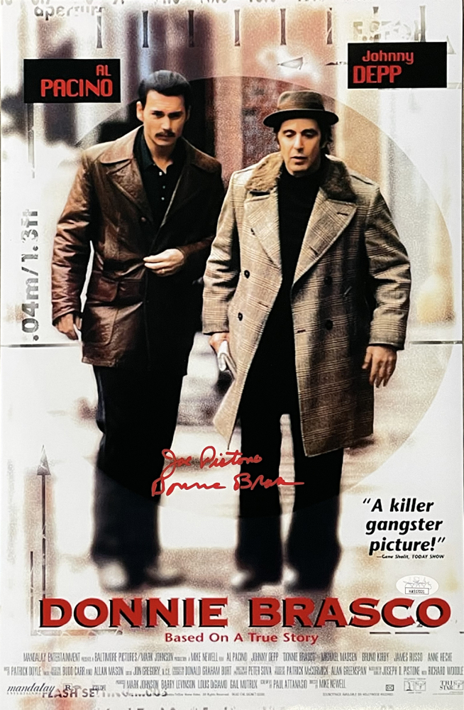 Joe Pistone Signed "Donnie Brasco" 11x17 Poster Inscribed "Donnie ...