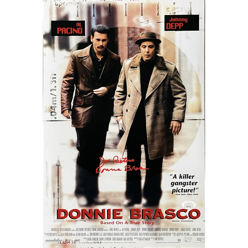 Joe Pistone Signed "Donnie Brasco" 11x17 Poster Inscribed "Donnie ...