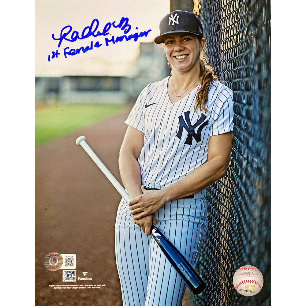Rachel Balkovec Signed Yankees 8x10 Photo Inscribed "1st Female Manager ...