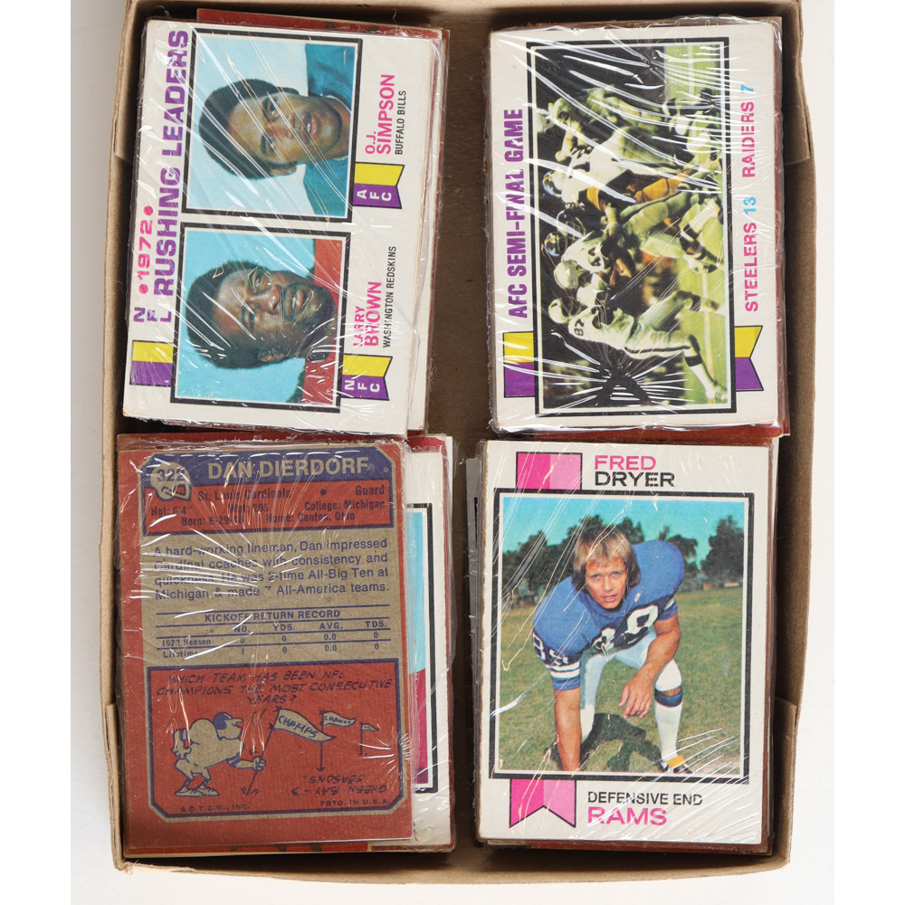 1973 Topps Football Cello Fun Pack Vending Box with (20) Packs ...