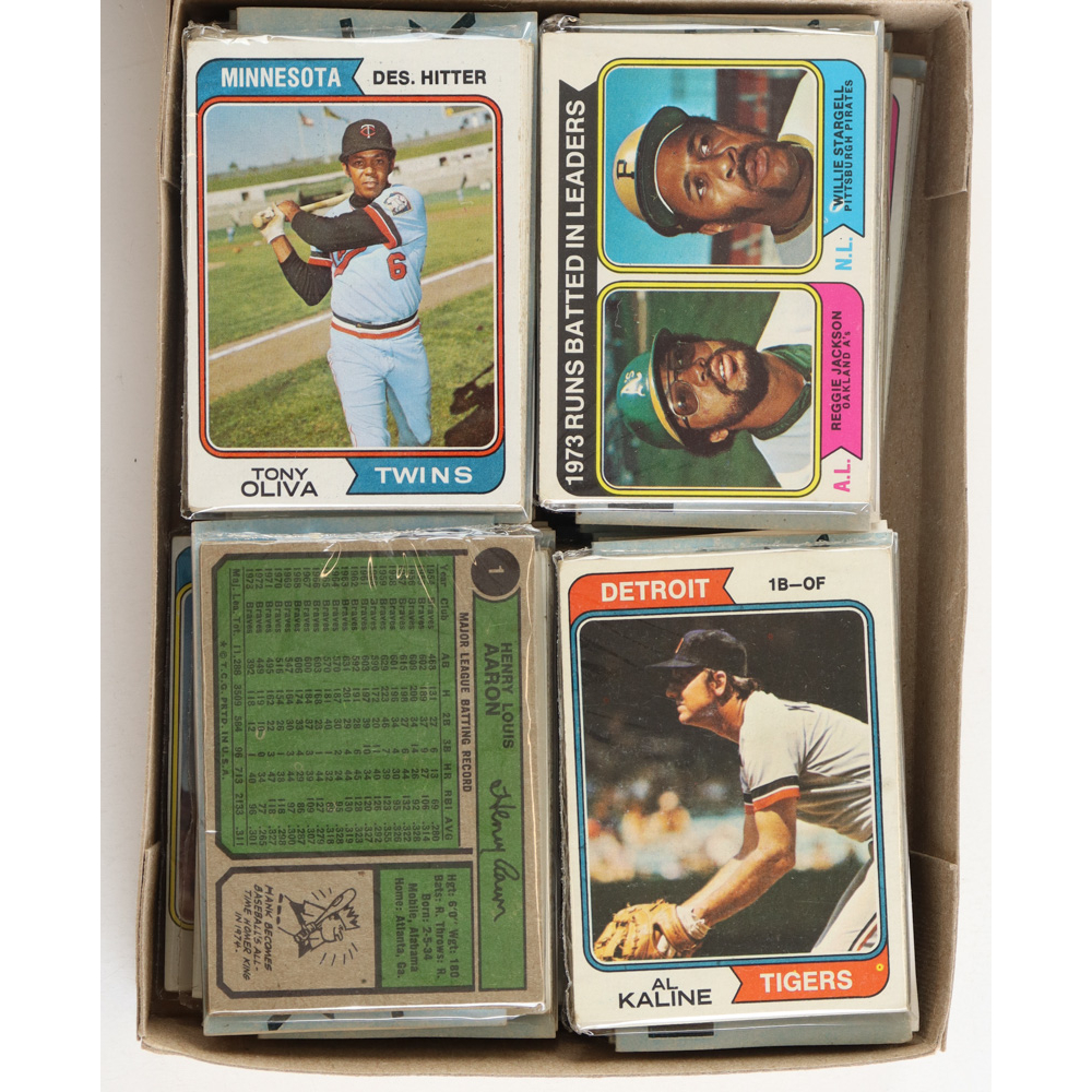 1974 Topps Baseball Cello Fun Pack Vending Box With (20) Packs