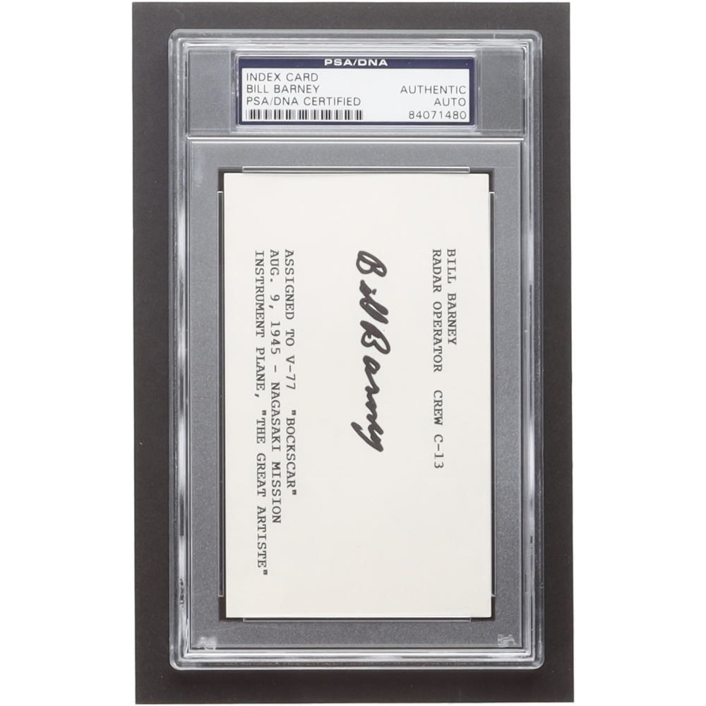 Bill Barney Signed Cut (PSA) | Pristine Auction