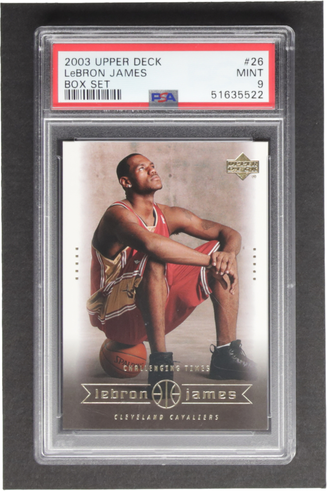 LeBron James 2003 Upper Deck LeBron James Box Set #26 RC / Challenging Times (PSA 9) | Pristine ...