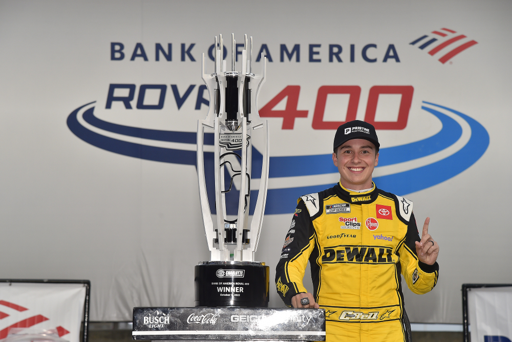 Christopher Bell Team Issued 2022 Charlotte Roval Win Mini Trophy ...