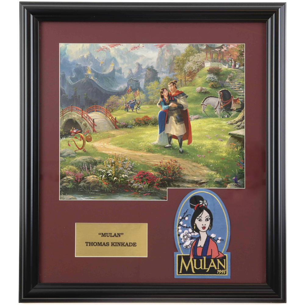 Thomas Kinkade "Mulan" Custom Framed Print Display with Official Disney ...