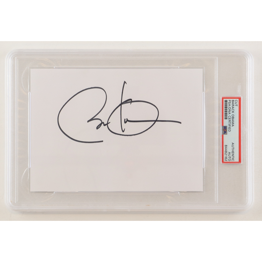 Barack Obama Signed Cut (PSA) | Pristine Auction