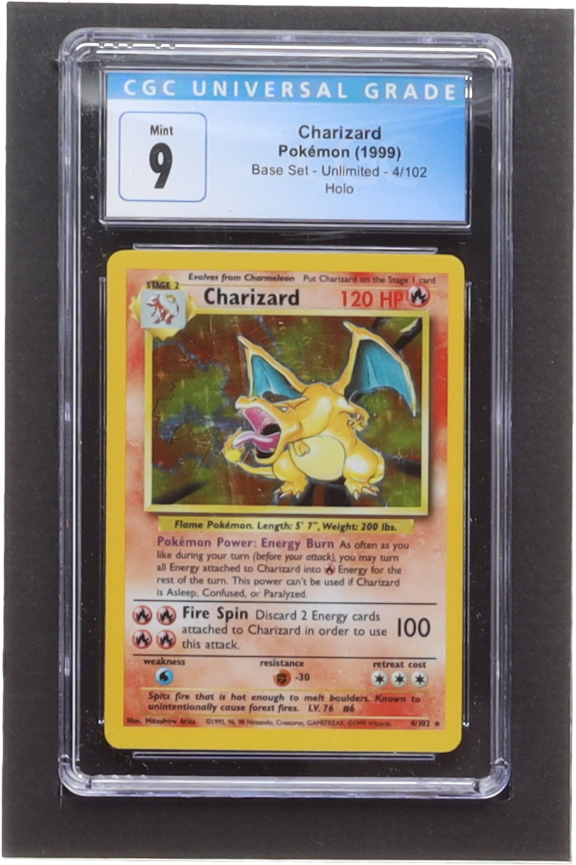 Charizard Pokemon 1999 Base Unlimited #4 Holo (CGC 9) | Pristine Auction