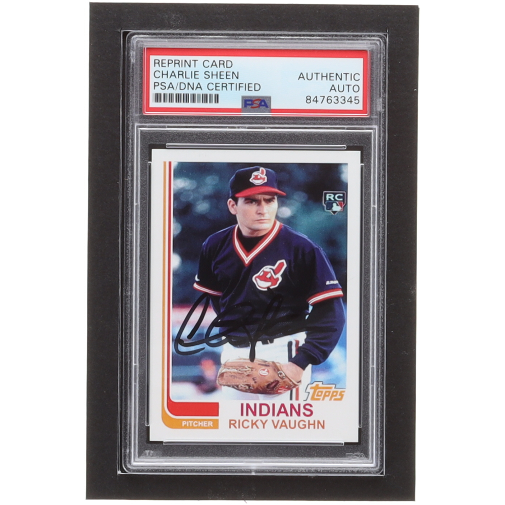 Charlie Sheen Signed "Major League" Trading Card (PSA & Beckett ...