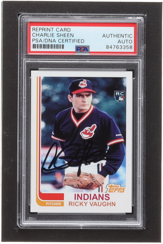 Charlie Sheen Signed "Major League" Trading Card (PSA & Beckett ...