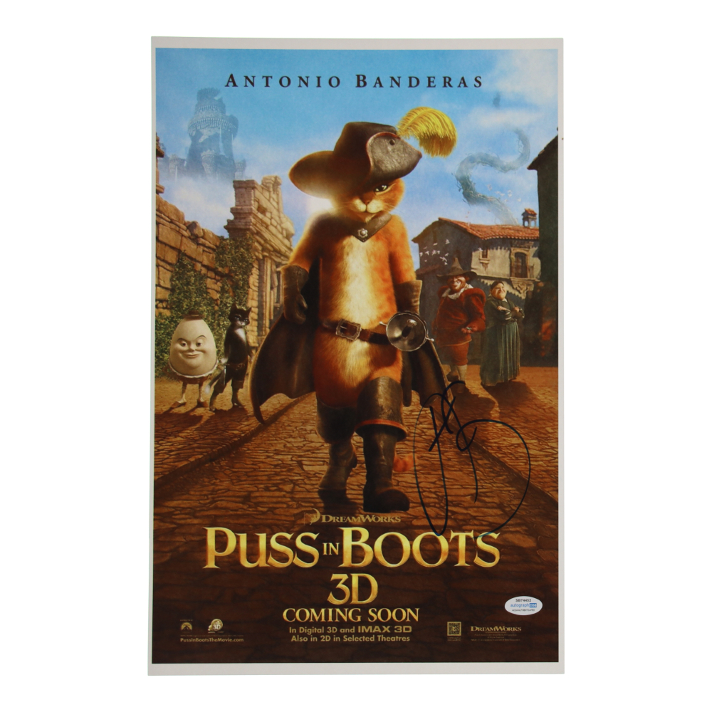 Antonio Banderas Signed "Puss In Boots" 11x17 Photo (ACOA) | Pristine ...