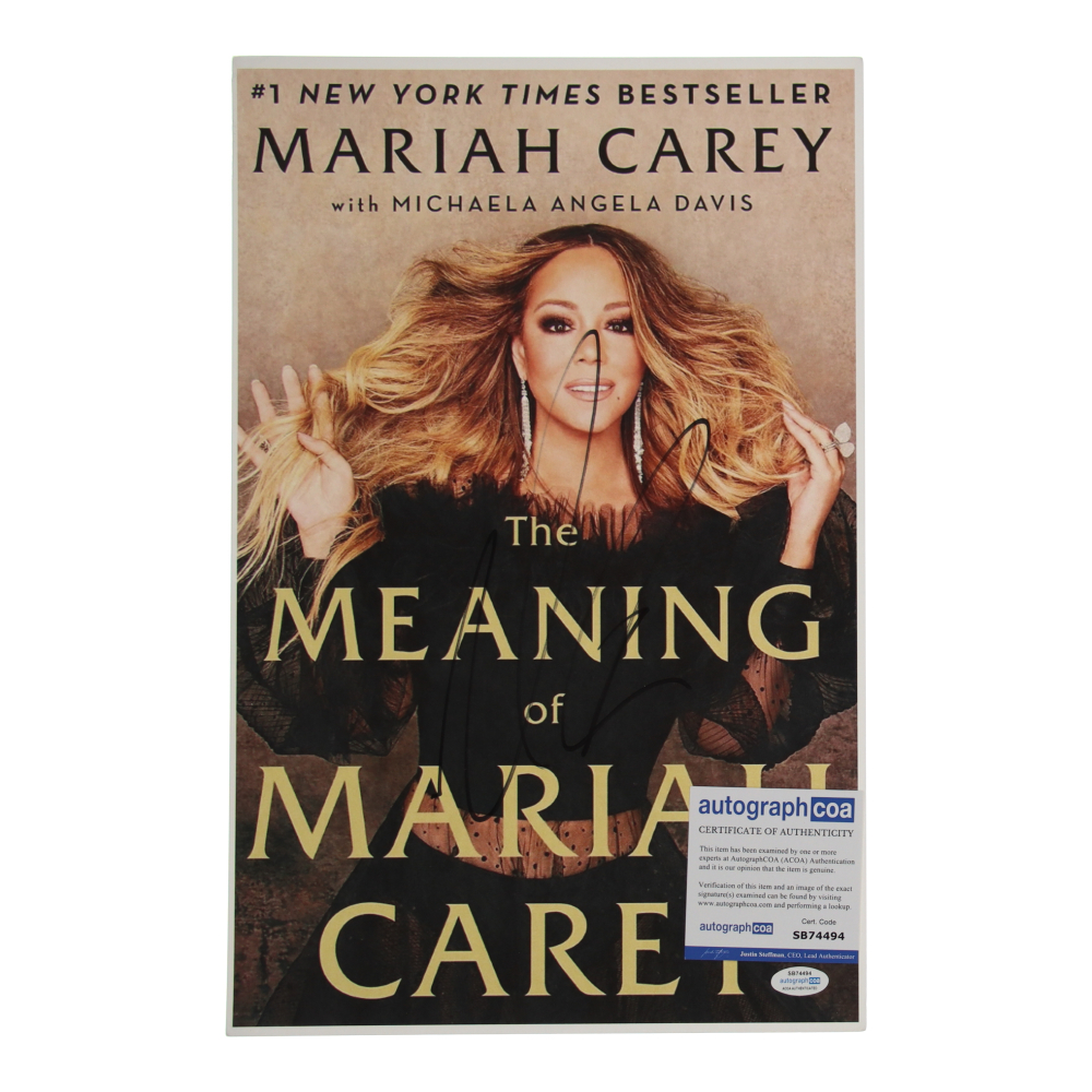Mariah Carey Signed "The Meaning of Mariah Carey" 11x17 Photo (ACOA ...