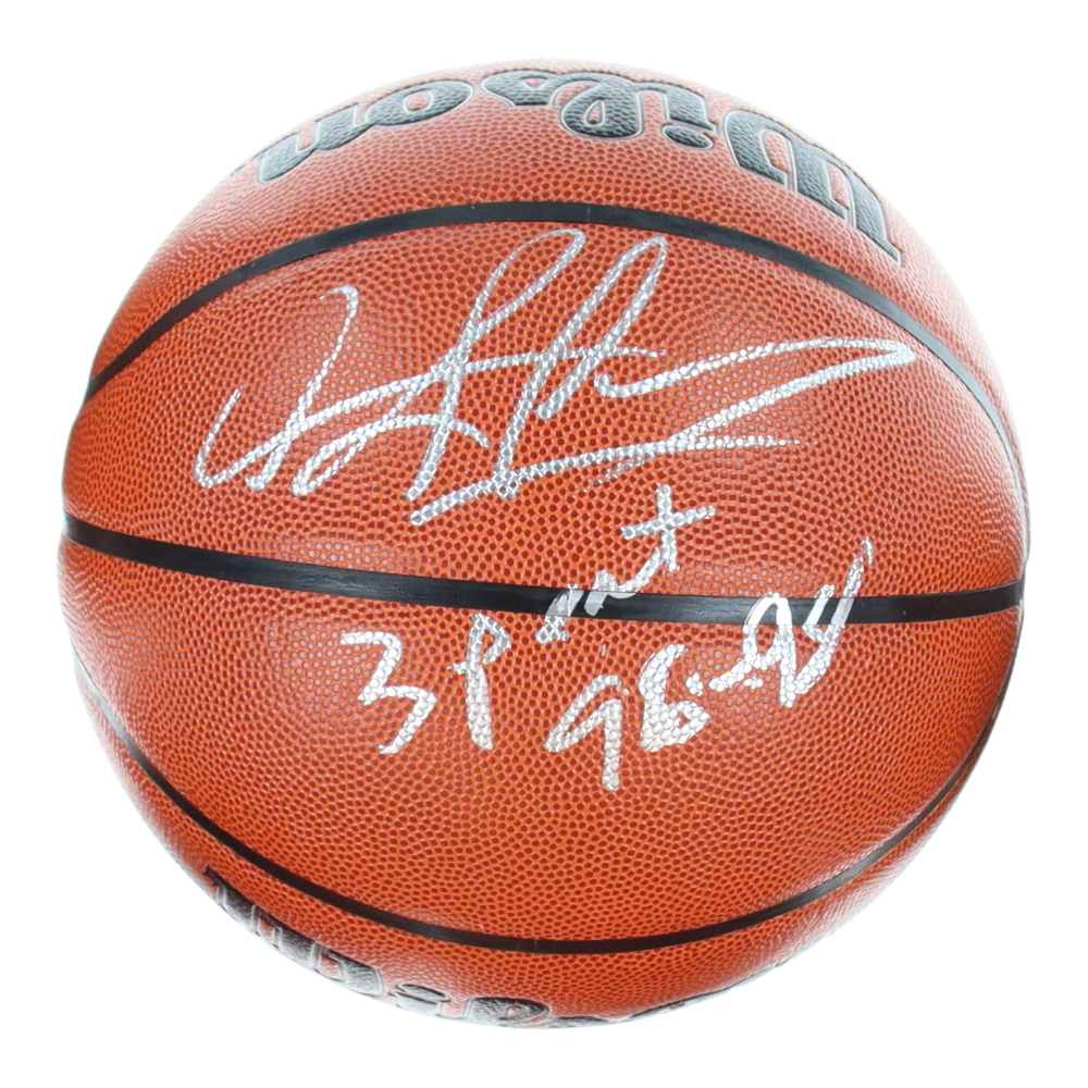 Dennis Rodman Signed NBA Basketball Inscribed "3 Peat 96-98" (Schwartz ...