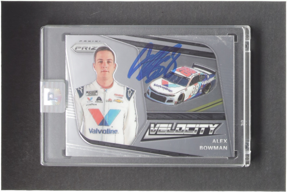 Alex Bowman Signed 2020 Panini Prizm #74 Velocity (PA Encapsulated ...