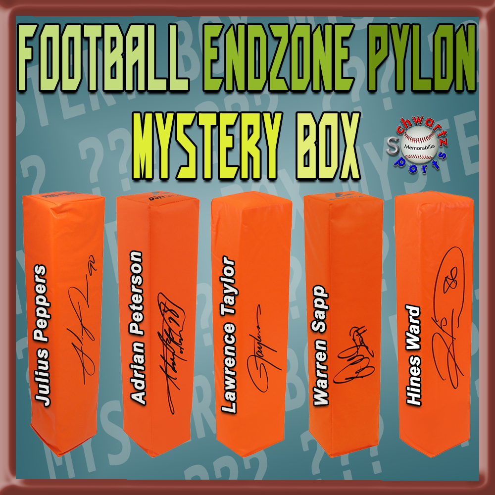 Schwartz Sports Football Endzone Pylon SIGNED Mystery Box – TMA Series ...