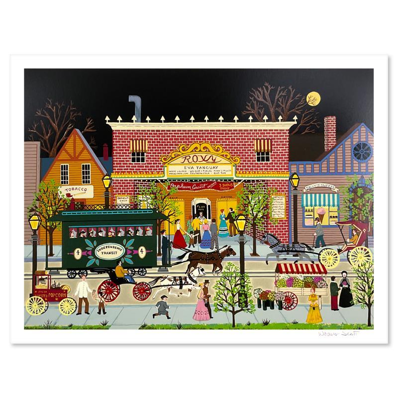 Jane Wooster Scott Signed "Downtown Saturday Night" LE Numbered 26x32 ...