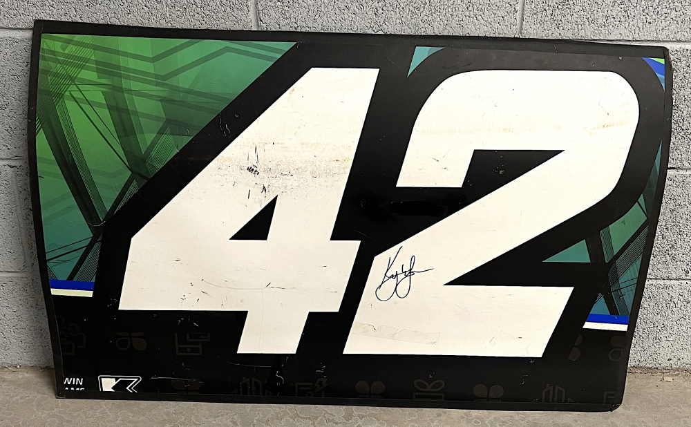 Kyle Larson Signed Race Used NASCAR 2018 Martinsville Sheet Metal ...