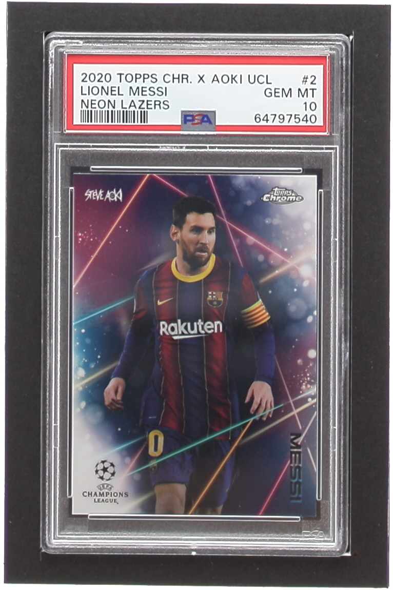 Lionel Messi 2020-21 Topps Chrome X Steve Aoki UEFA Champions League ...