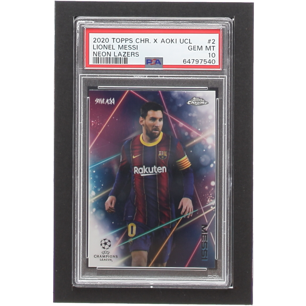 Lionel Messi 2020-21 Topps Chrome X Steve Aoki UEFA Champions League ...