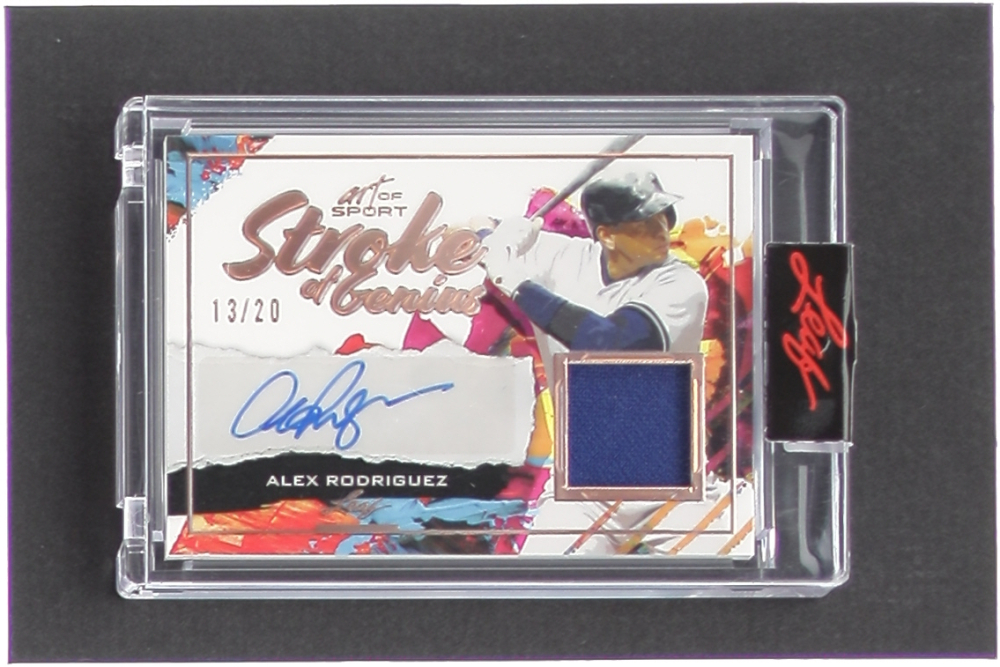 Alex Rodriguez 2021 Leaf Art of Sport Stroke of Genius Memorabilia ...