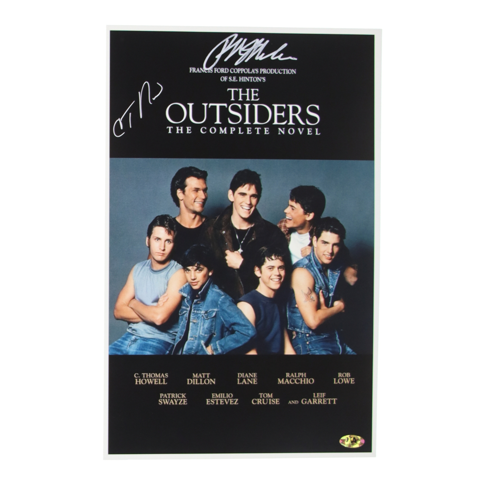 Ralph Macchio & C. Thomas Howell Signed "The Outsiders" 11x17 Photo ...