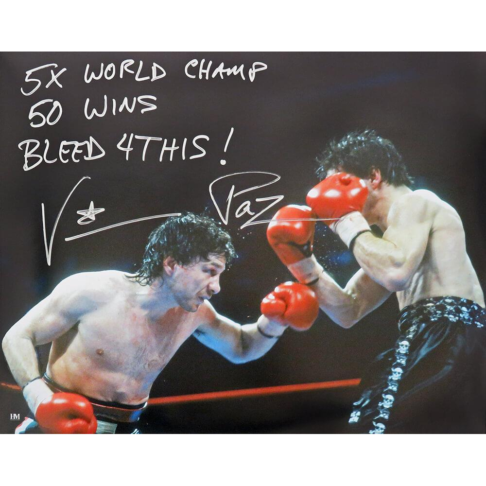 Vinny 'Paz' Pazienza Signed 16x20 Photo Inscribed "5x World Champ", "50 ...
