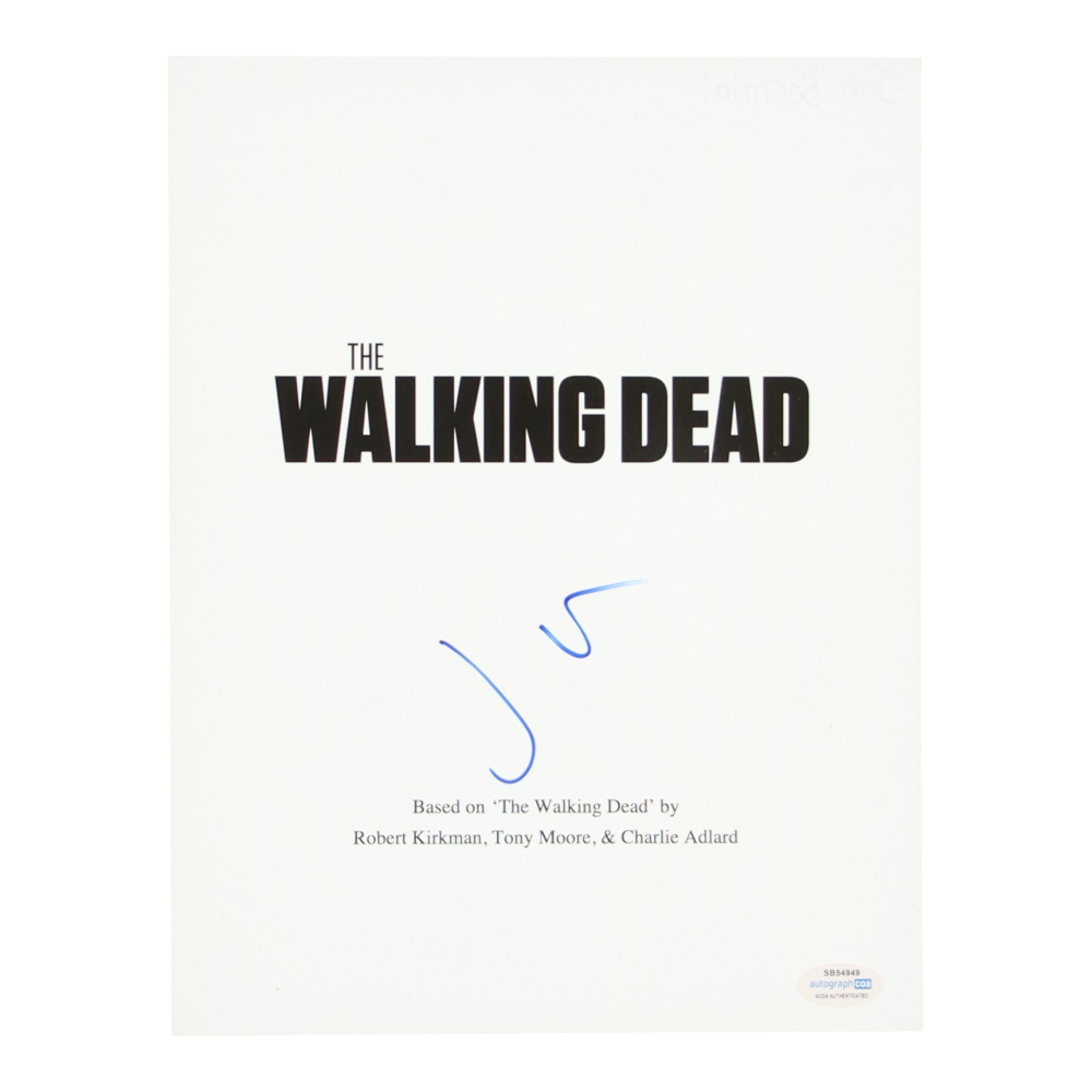 Jon Bernthal Signed "The Walking Dead" 8x10 Movie Script Cover Photo ...