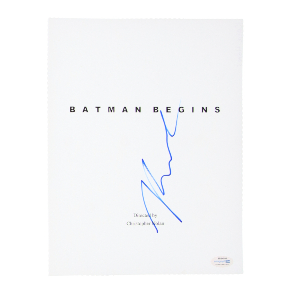 Katie Holmes Signed "Batman Begins" 8x10 Movie Script Cover Photo (ACOA ...