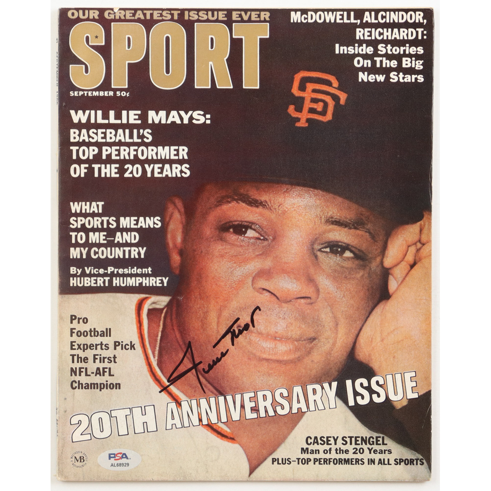Willie Mays Signed 1966 Sport Baseball Magazine (PSA) | Pristine Auction