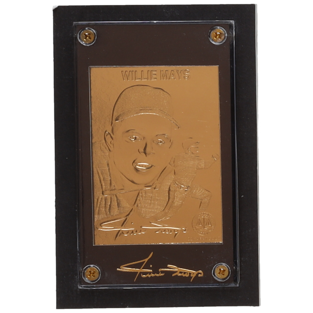 Willie Mays Gold Performance The Say Hey Kid 22Kt Gold Card #16204 ...