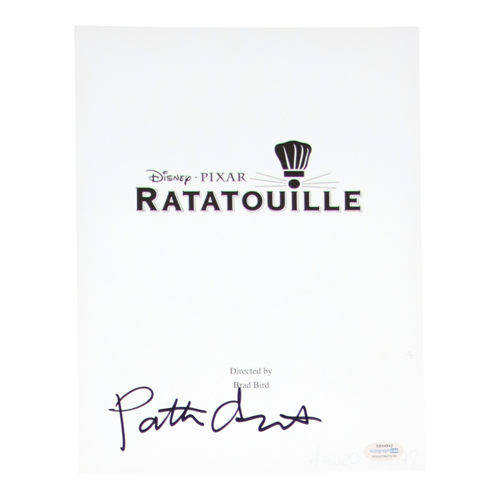 Patton Oswalt Signed "Ratatouille" 8x10 Movie Script Cover Photo (ACOA ...