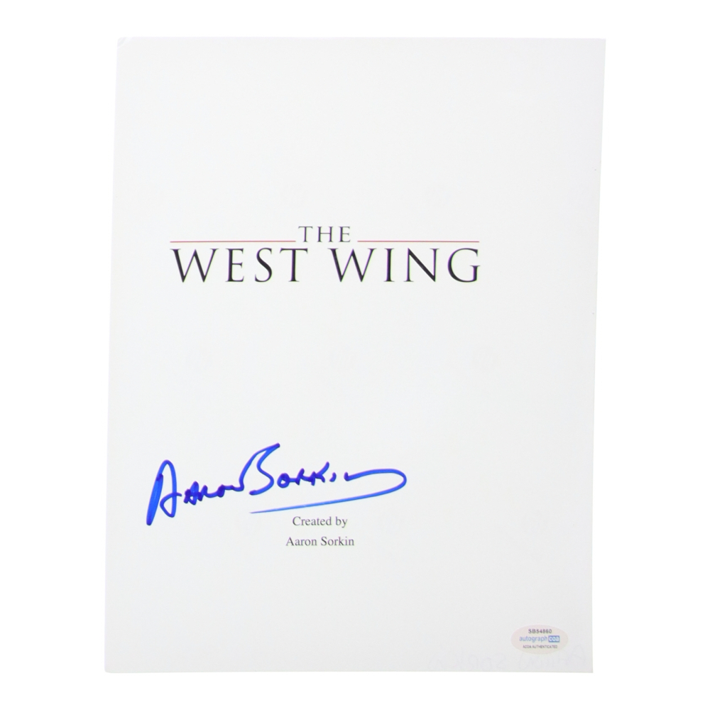 Aaron Sorkin Signed "The West Wing" 8x10 Movie Script Photo (ACOA ...