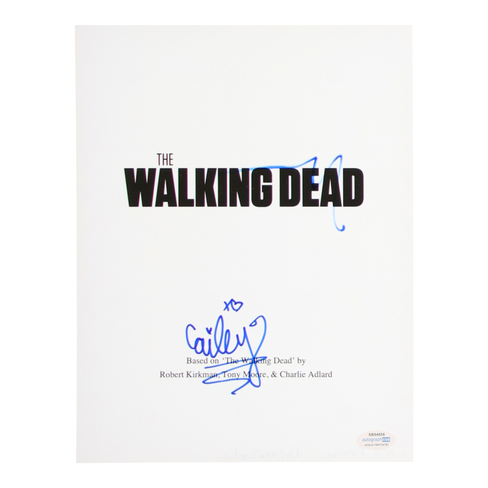 Norman Reedus & Cailey Fleming Signed "The Walking Dead" 8x10 Movie ...