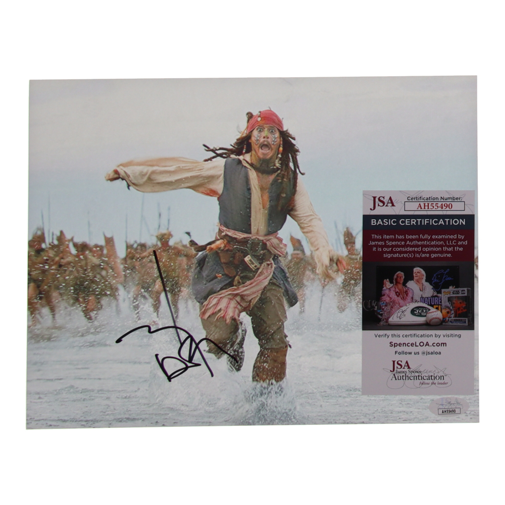 Johnny Depp Signed "Pirates of the Caribbean" 8x10 Photo (JSA ...