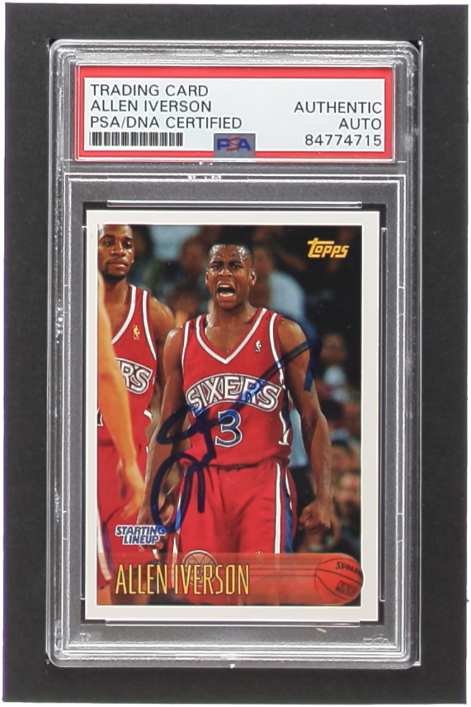 Allen Iverson Signed 1996-97 Topps #171 RC (PSA) | Pristine Auction