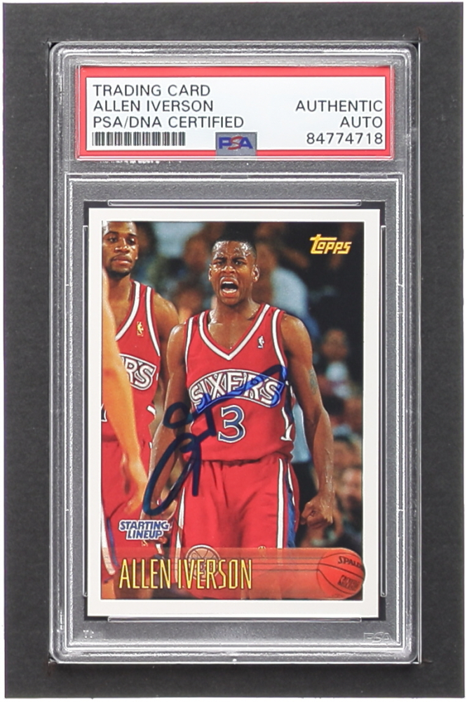 Allen Iverson Signed 1996-97 Topps #171 RC (PSA) | Pristine Auction