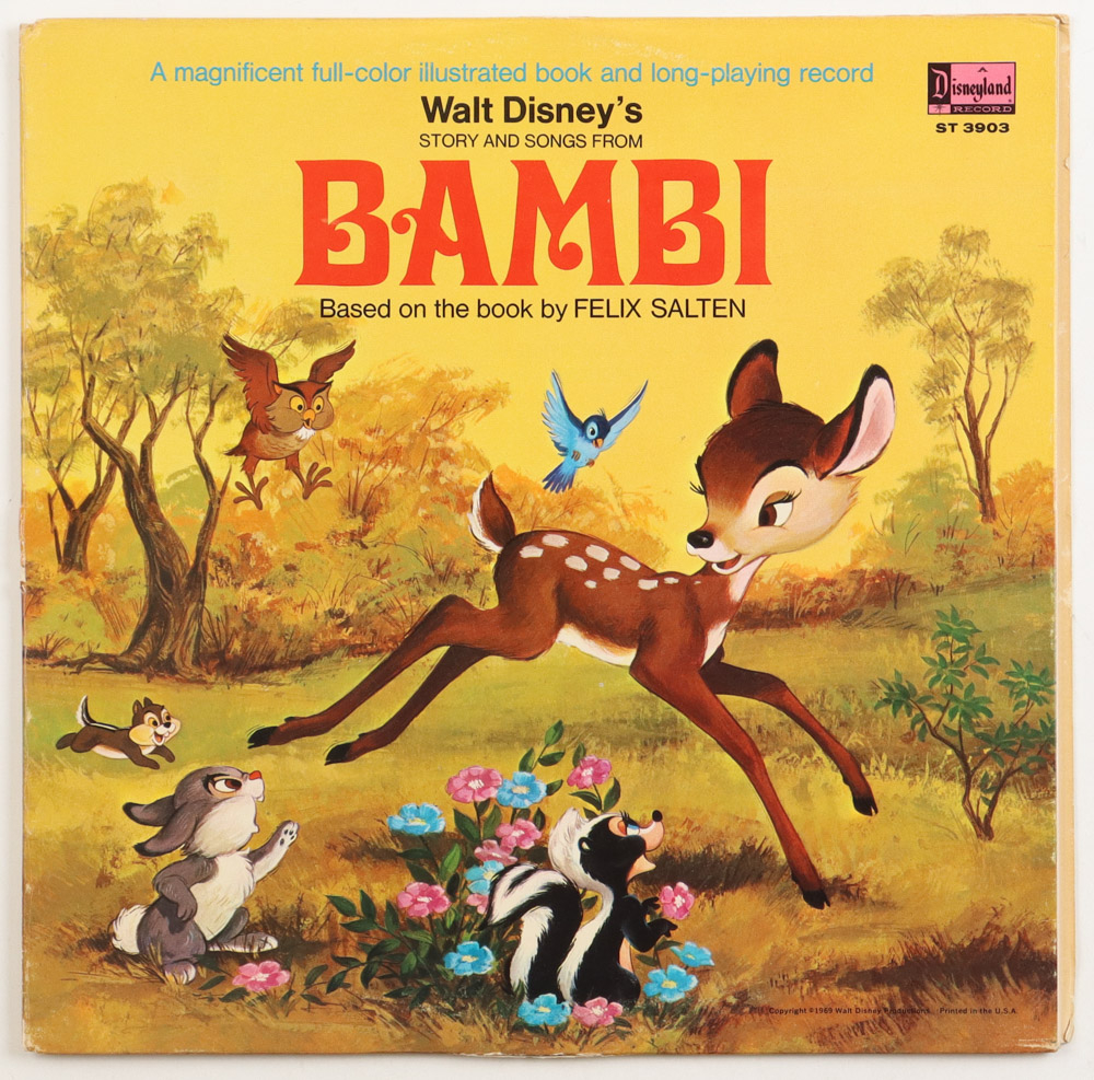 Walt Disney 1969 "Bambi" Original Disney LP Vinyl Record Album ...