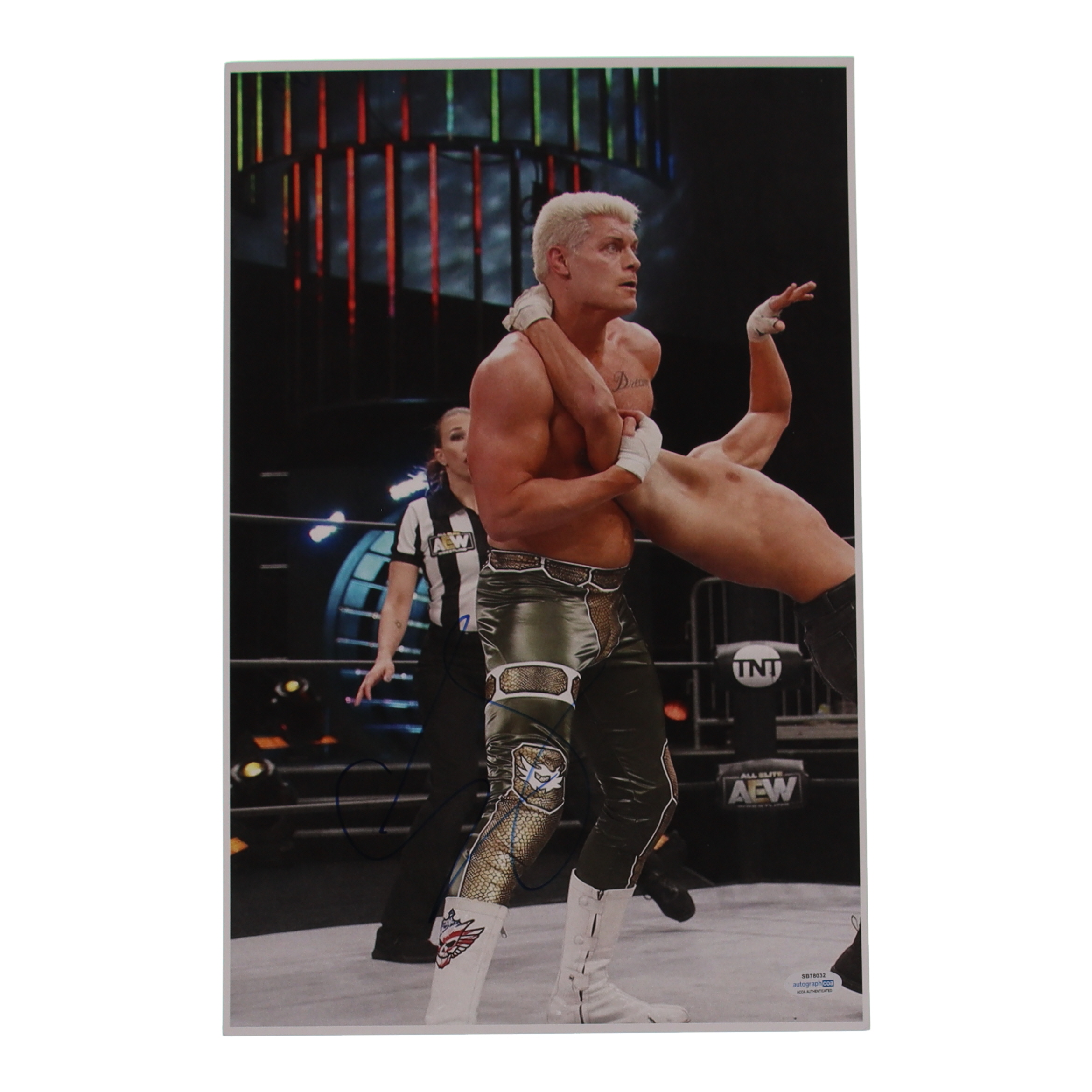 Cody Rhodes Signed AEW WWE 11x17 Photo (ACOA) | Pristine Auction