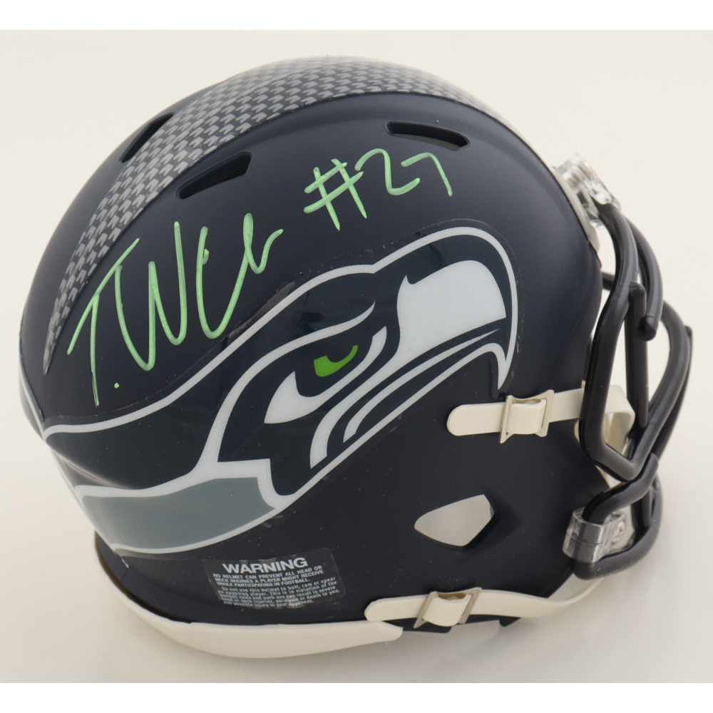 Tariq Woolen Signed Seattle Seahawks Speed Mini Helmet (Tristar ...