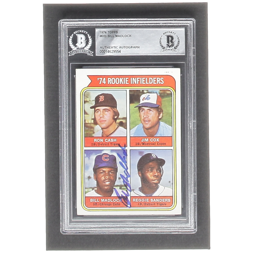 Bill Madlock Signed 1974 Topps #600 Rookie Infielders Ron Cash RC / Jim ...