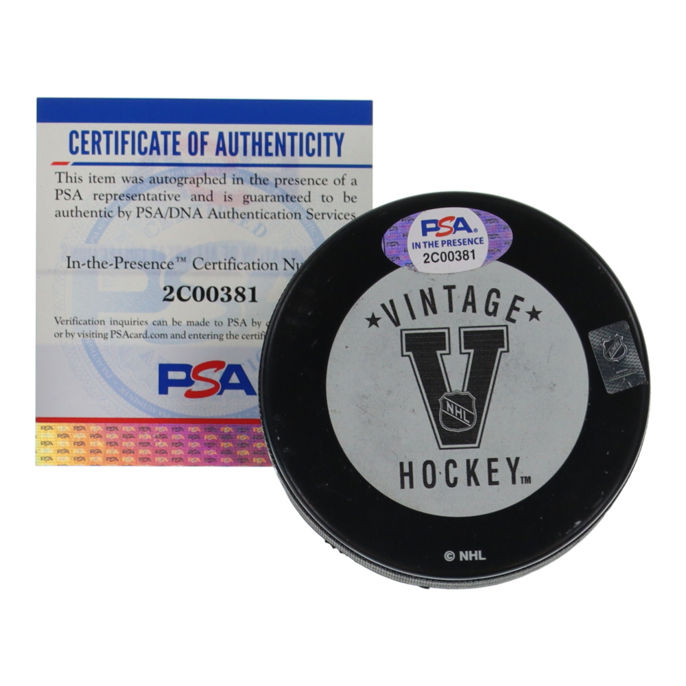 Bobby Hull Signed Jets Logo Hockey Puck Inscribed "HOF 1983" (PSA ...