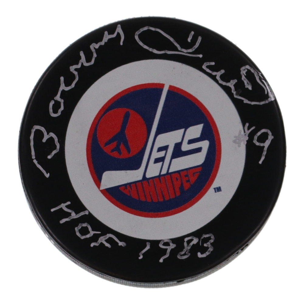 Bobby Hull Signed Jets Logo Hockey Puck Inscribed "HOF 1983" (PSA ...