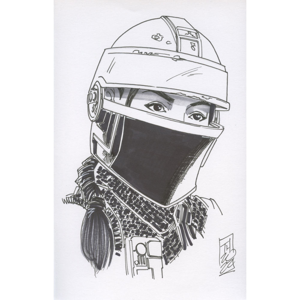 Fennec Shand | Star Wars - Signed ORIGINAL 5.5" x 8.5" Drawing on Paper ...