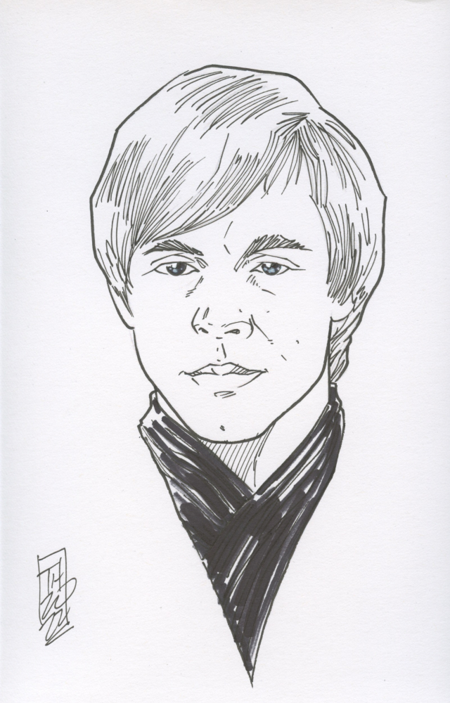 Luke Skywalker | Star Wars - Signed ORIGINAL Drawing by Tom Hodges (1/1 ...
