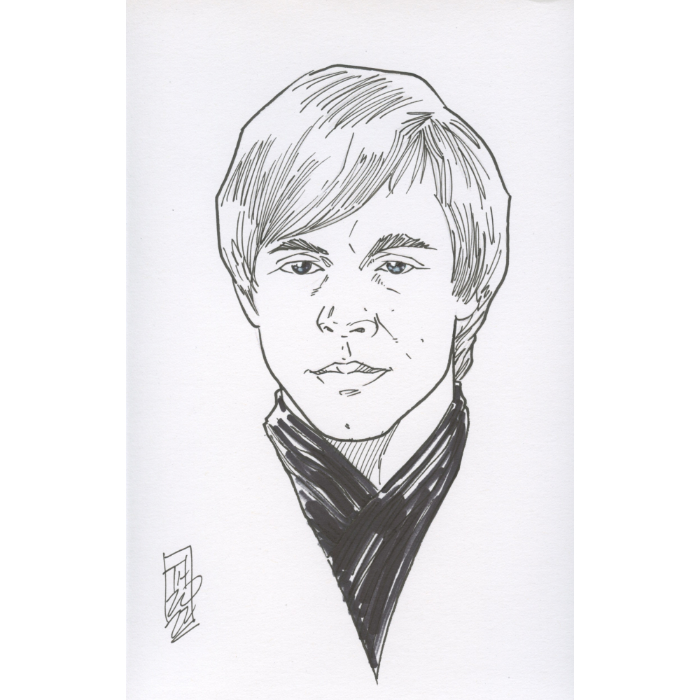Luke Skywalker | Star Wars - Signed ORIGINAL Drawing by Tom Hodges (1/1 ...