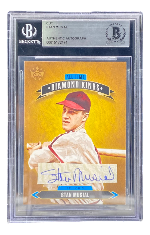 Stan Musial Signed Cut with 2020 Panini Diamond Kings All-Time Diamond ...